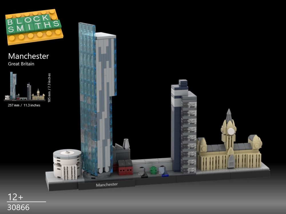 LEGO MOC Architecture - Manchester Skyline by blocksmiths | Rebrickable ...