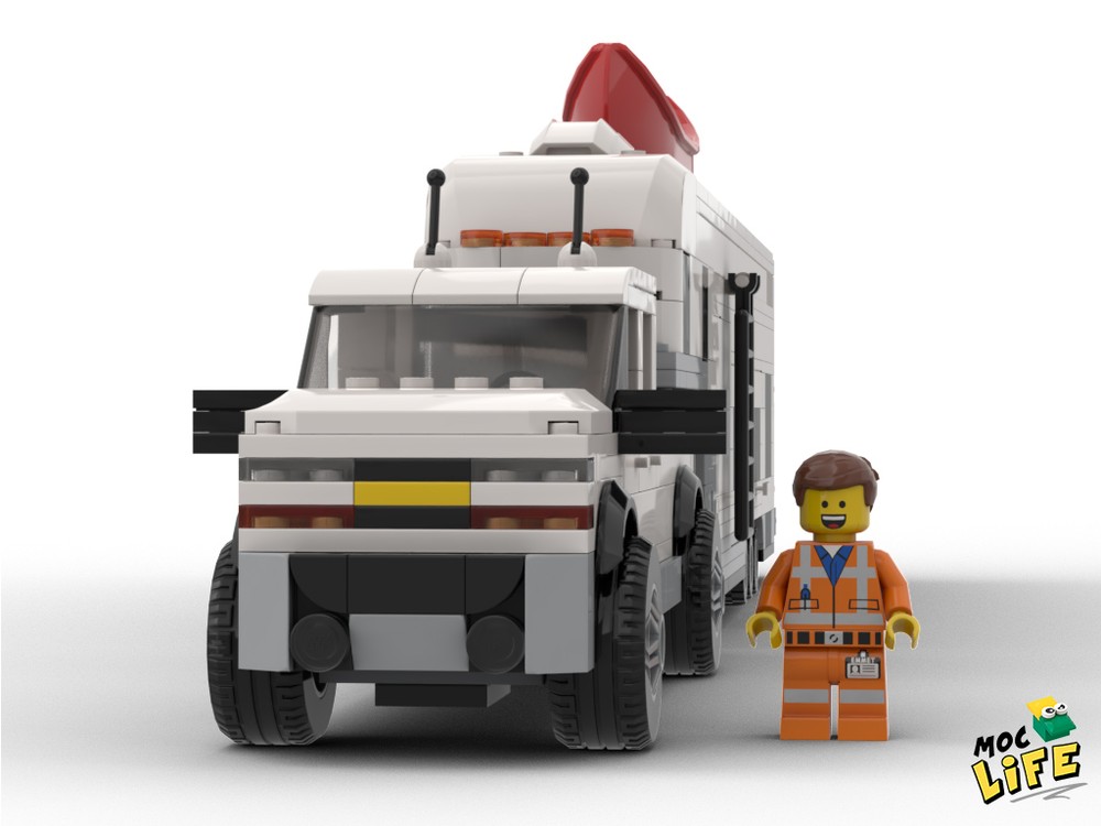 LEGO MOC Chevrolet Silverado 1500 quad cab long bed with camping fifth ...