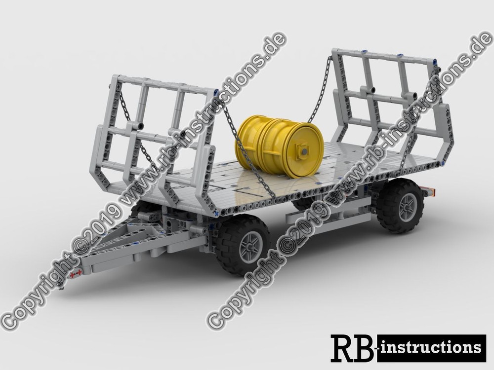 Lego Moc Bale Trailer For Claas Xerion 5000 Or Fastrac Ballenanhänger