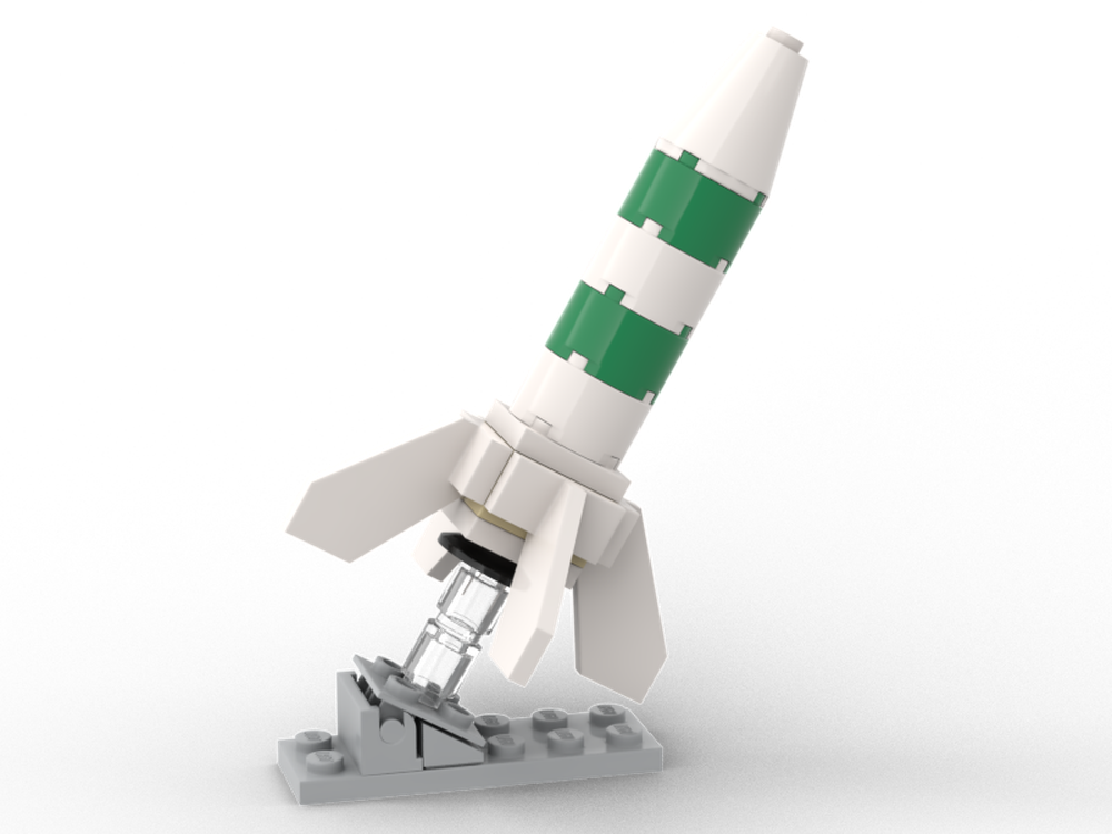 LEGO MOC Small Rocket by pguinote | Rebrickable - Build with LEGO