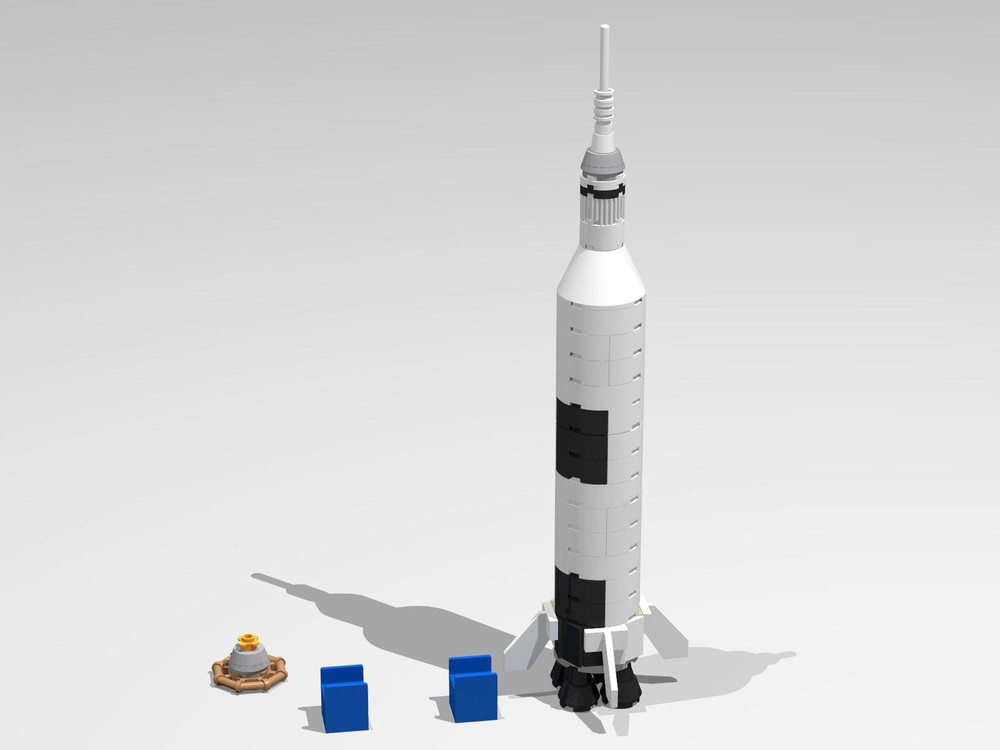 LEGO MOC mini Saturn V by Queer.Solutions | Rebrickable - Build with LEGO