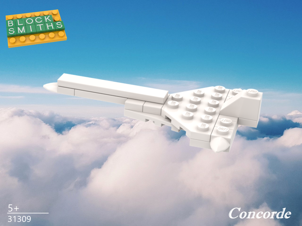 LEGO MOC Microscale Concorde by blocksmiths | Rebrickable - Build with LEGO