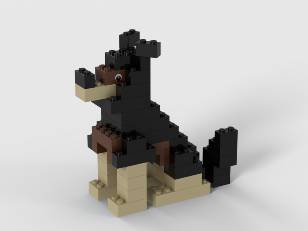 LEGO MOC German Shepard by Phinux | Rebrickable - Build with LEGO