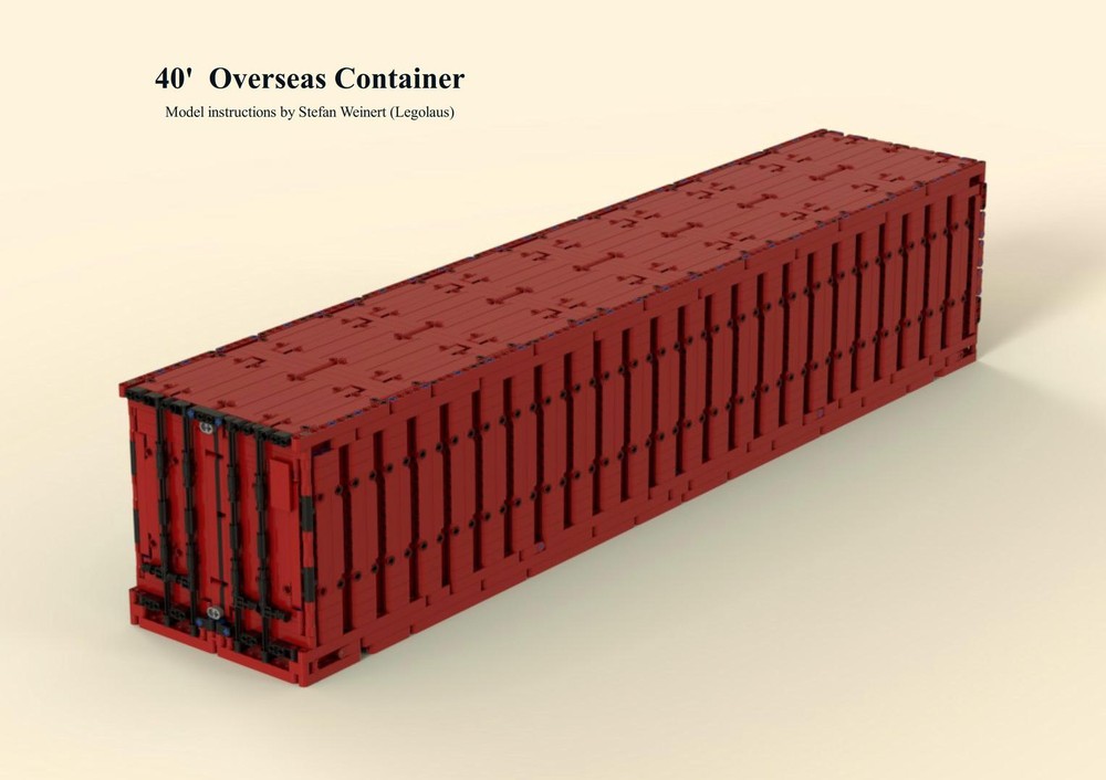 LEGO MOC 40' Overseas Container in Scale 1:15 (100 x 20 x 21 Studs) by ...