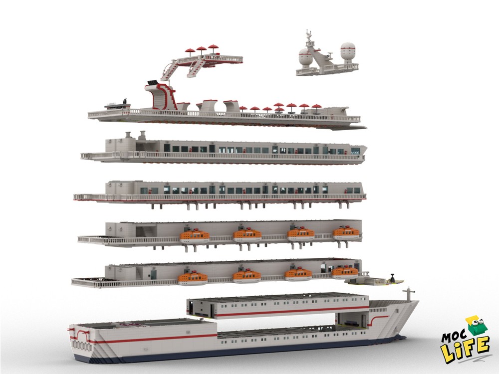 LEGO MOC-31735 Cruise ship by MocLife | Rebrickable - Build with LEGO