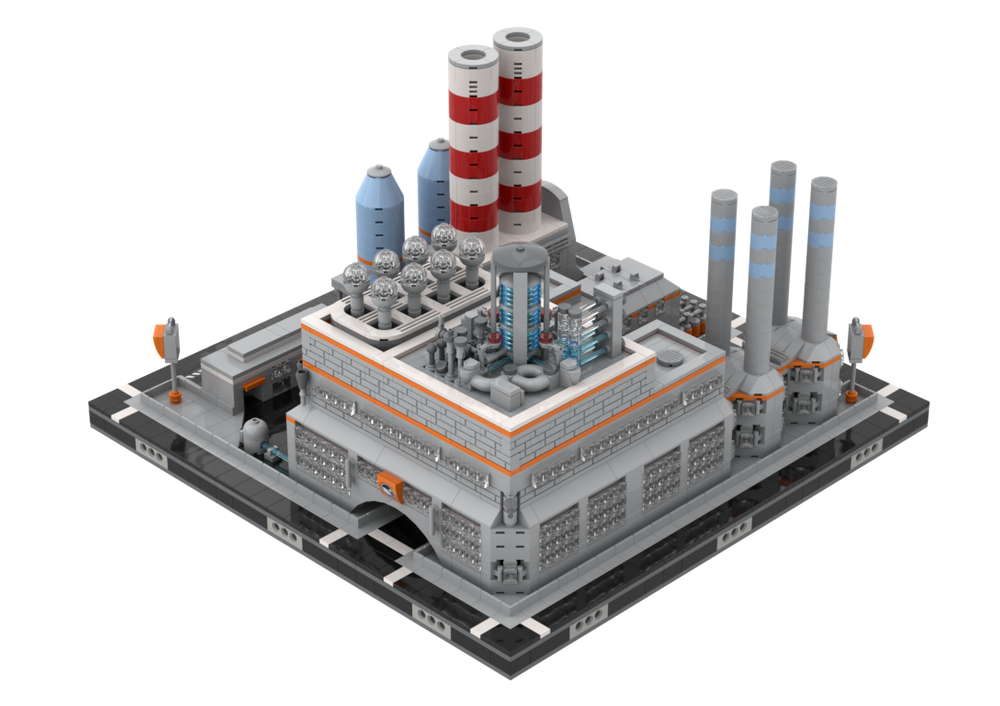LEGO MOC Micropolis Power Plant by Seraph | Rebrickable - Build with LEGO