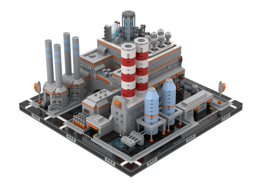 LEGO MOC Micropolis Power Plant by Seraph | Rebrickable - Build with LEGO