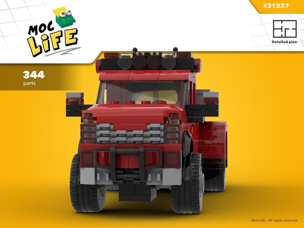 LEGO MOC GMC Sierra 3500 quad cab dually first responder by MocLife ...