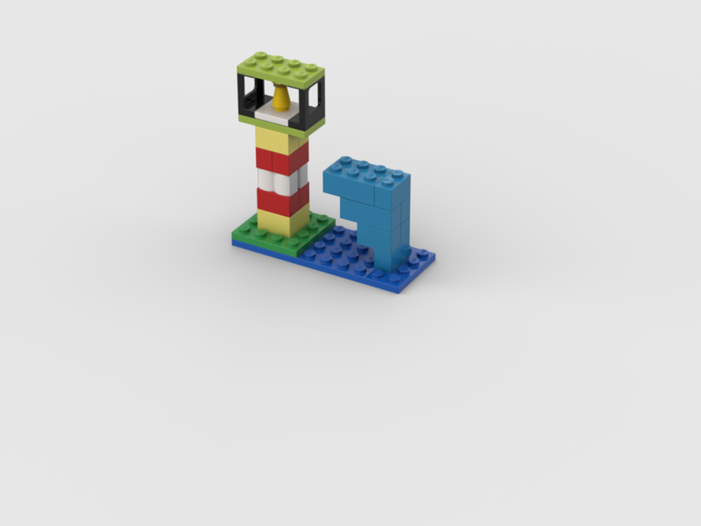 LEGO MOC Lighthouse and wave by usemam | Rebrickable - Build with LEGO