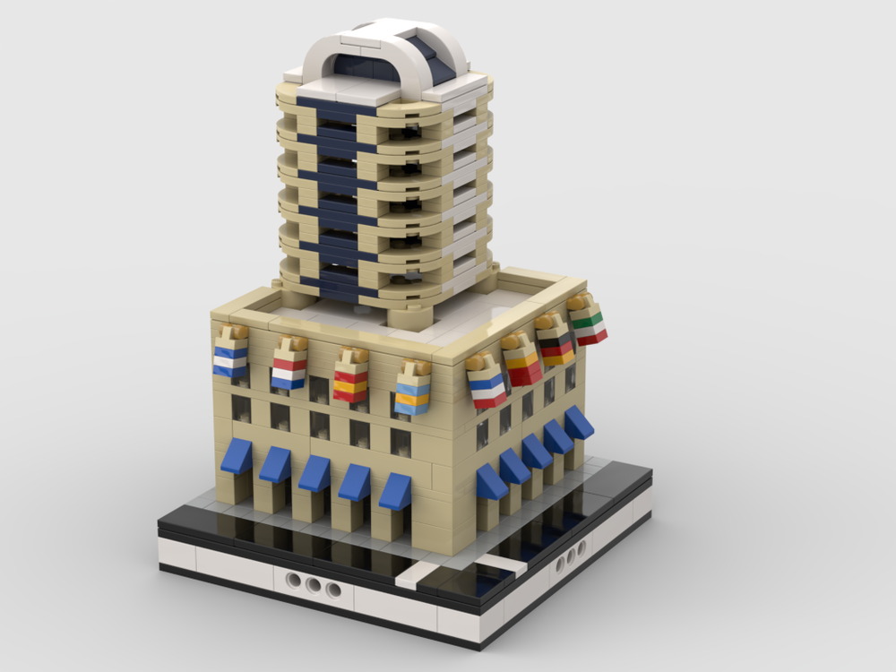 LEGO MOC Hotel for a Mini Modular City by gabizon | Rebrickable - Build ...