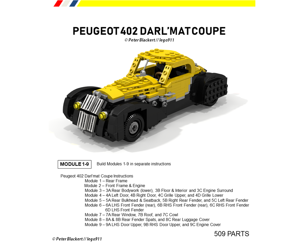 LEGO MOC Peugeot 402 Darl'mat Coupe - Expert Miniland 1:21 by lego911 ...