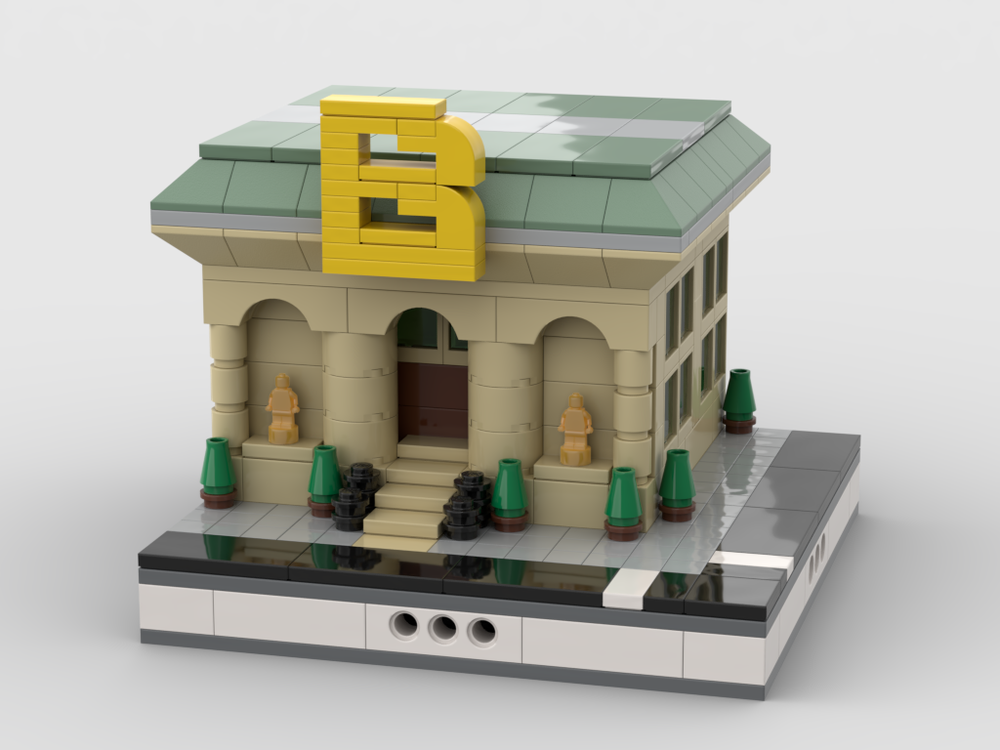 LEGO MOC Bank for a Mini Modular City by gabizon | Rebrickable - Build ...