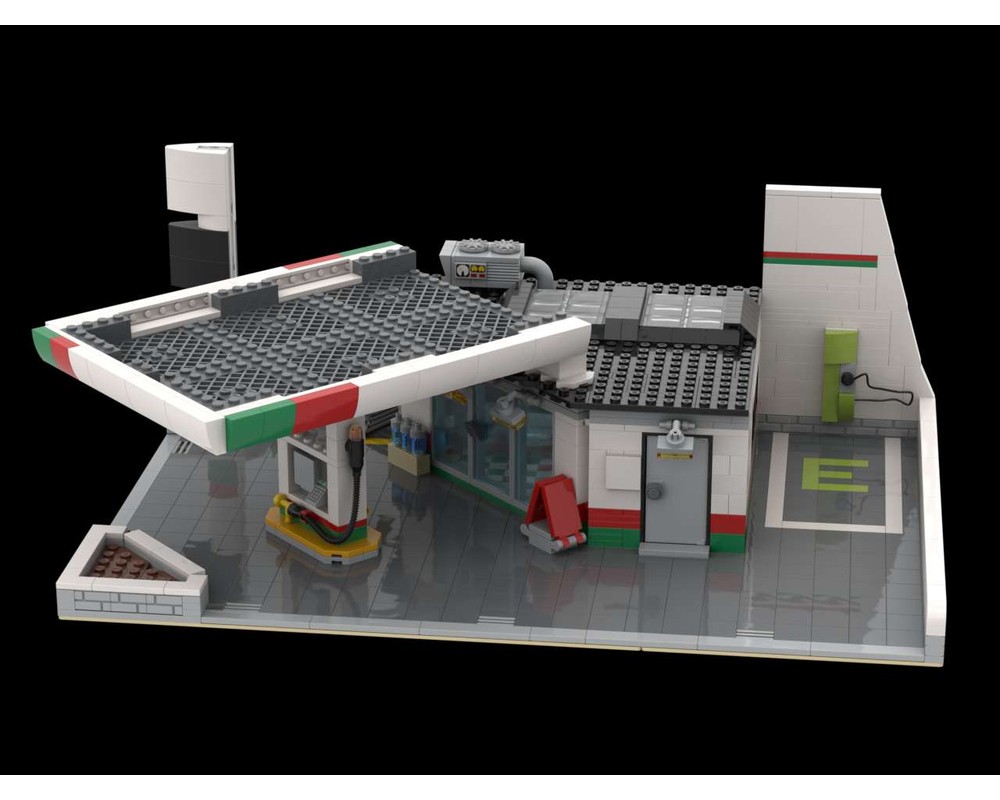 LEGO MOC Gas/Service Station by Marinho | Rebrickable - Build with LEGO