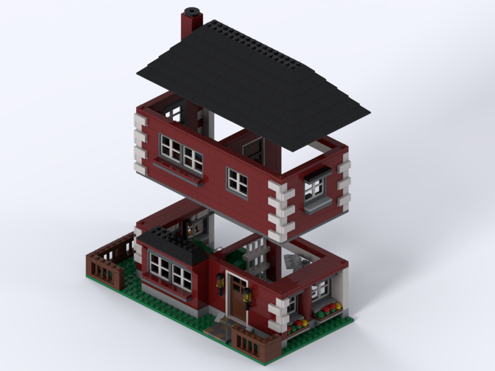 LEGO MOC Modular style town villa with interior by Malcav | Rebrickable ...