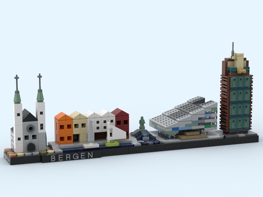 LEGO MOC Bergen Skyline by aegir | Rebrickable - Build with LEGO