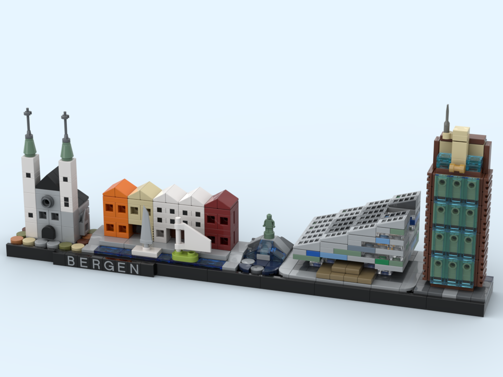 LEGO MOC Bergen Skyline by aegir | Rebrickable - Build with LEGO