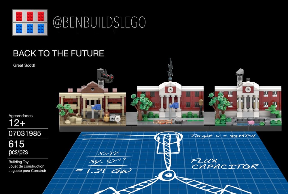 LEGO MOC Back to the Future skyline by benbuildslego | Rebrickable ...