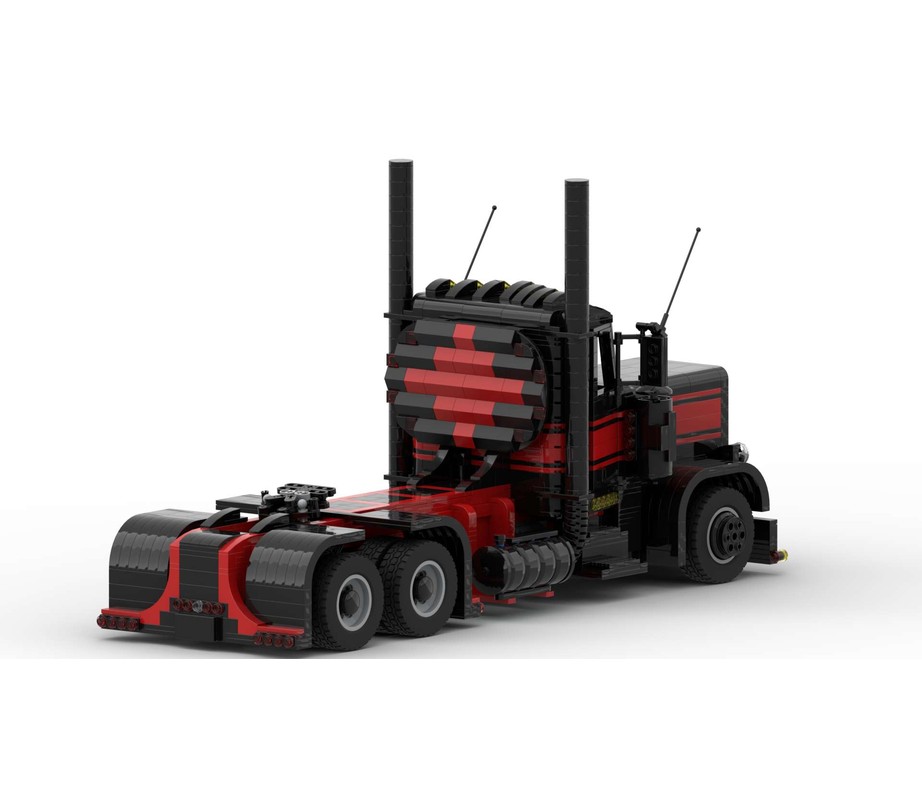 LEGO MOC Red&black Peterbilt 389 by laouaistechnic | Rebrickable ...