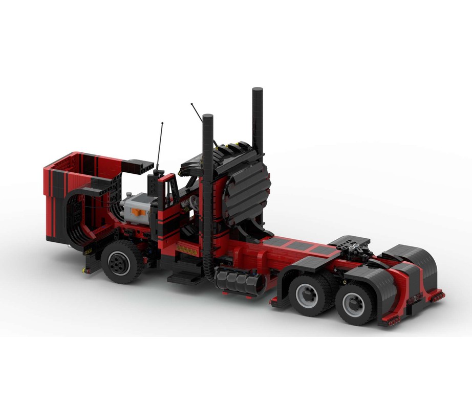 LEGO MOC Red&black Peterbilt 389 by laouaistechnic | Rebrickable ...