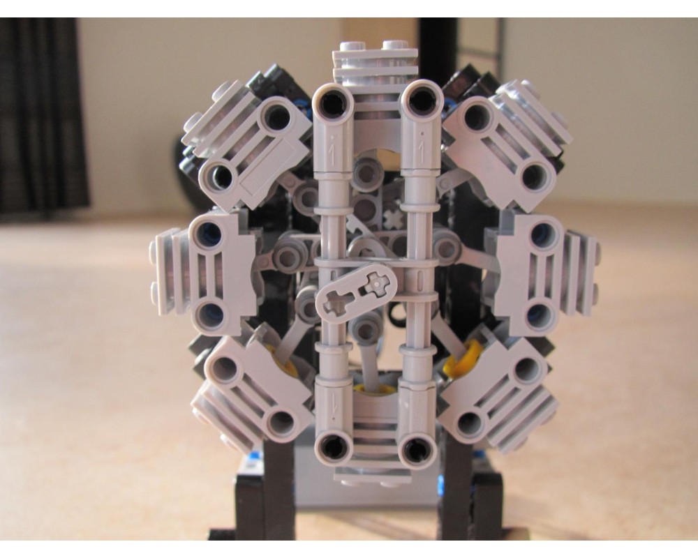 LEGO MOC 8-Cylinder Radial Aircraft Engine by martijnnab | Rebrickable ...