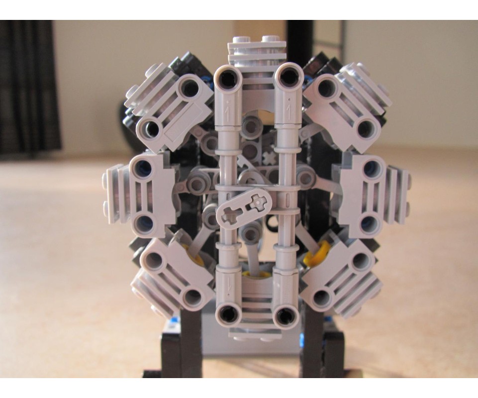 LEGO MOC 8-Cylinder Radial Aircraft Engine by martijnnab | Rebrickable ...