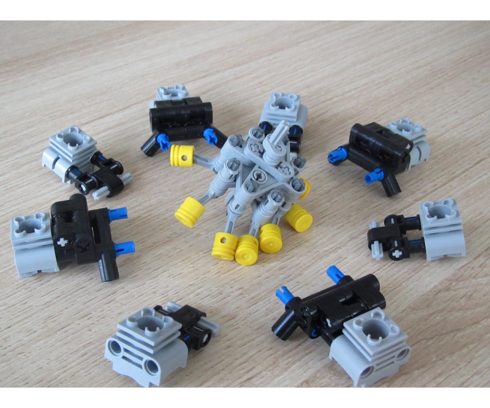 LEGO MOC 8-Cylinder Radial Aircraft Engine by martijnnab | Rebrickable ...