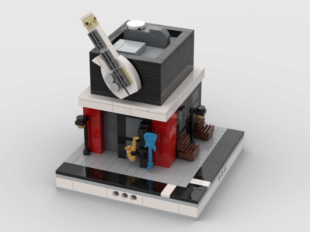 LEGO MOC Music Shop for a Mini Modular City by gabizon | Rebrickable ...