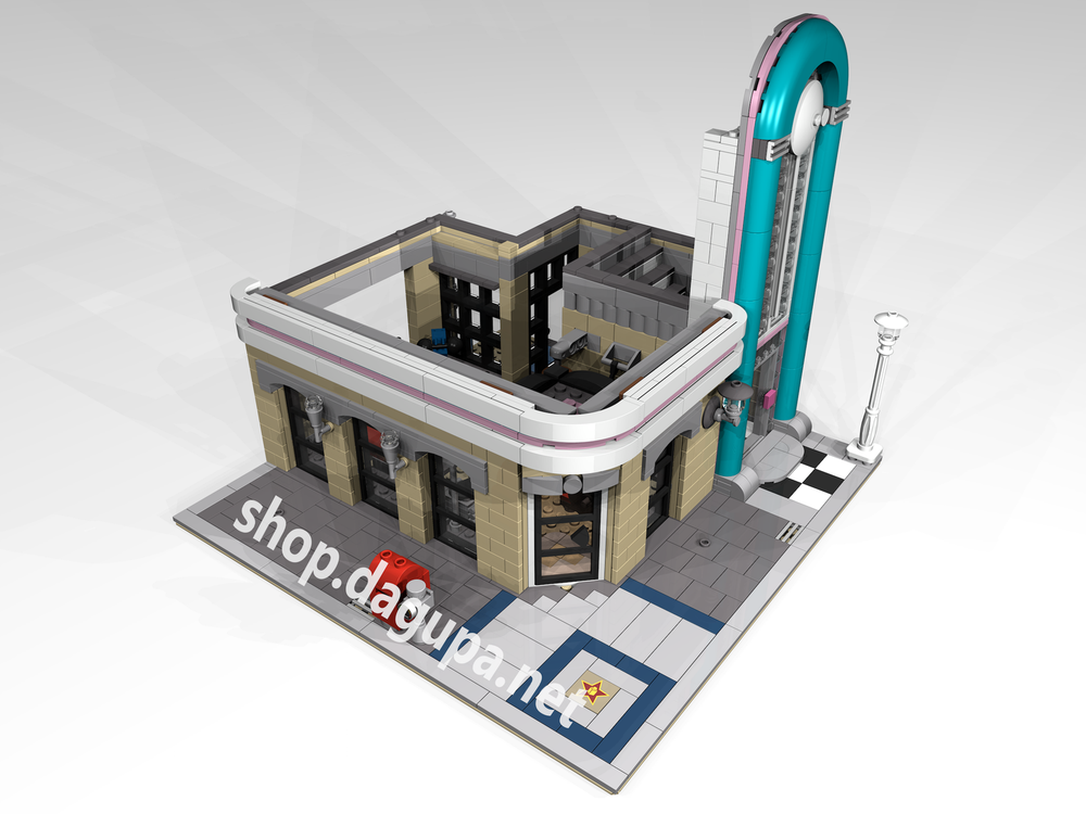 LEGO MOC Downtown Diner California by dagupa | Rebrickable - Build with ...