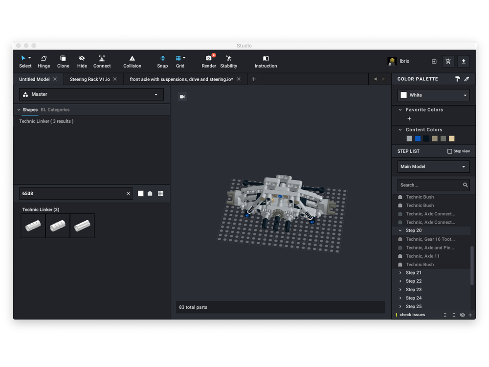 LEGO MOC Front Axle with suspension, steering and driving by lbrix ...