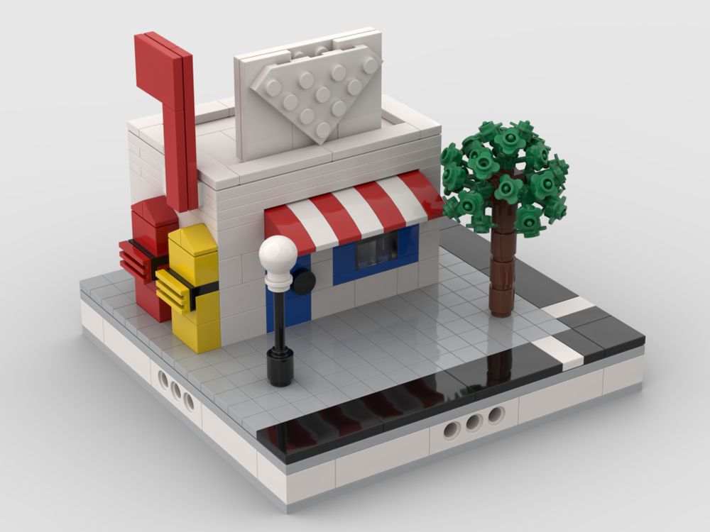 Lego Moc Post Office For A Modular City By Gabizon Rebrickable