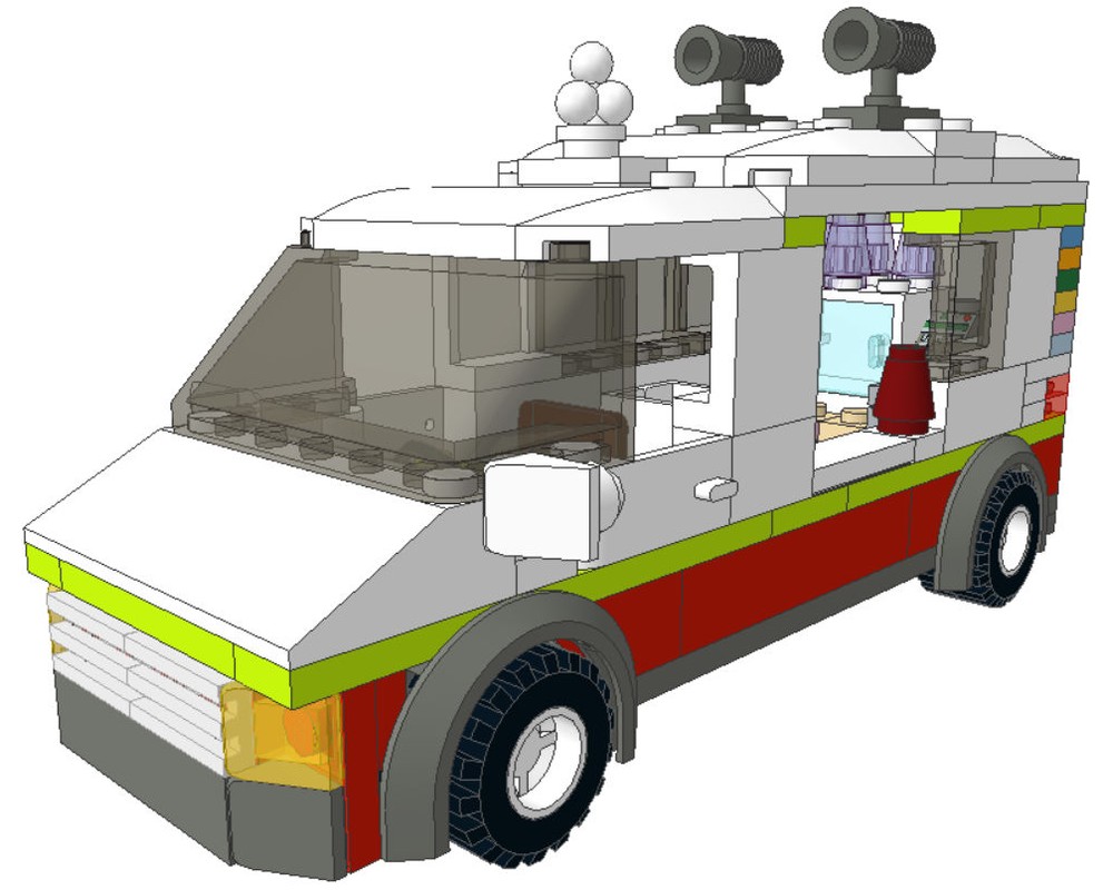 LEGO MOC Ice Cream Van by rothanaheavyengineering | Rebrickable - Build ...