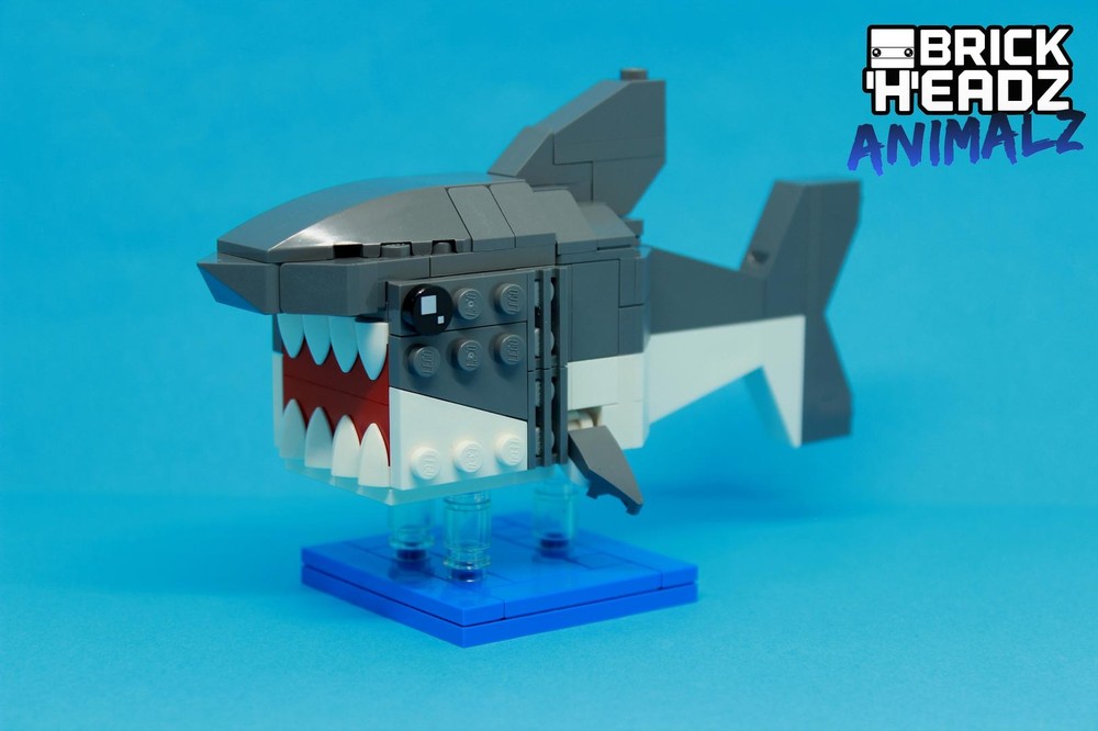 Lego Moc Brickheadz Shark By Leewan Rebrickable Build With Lego