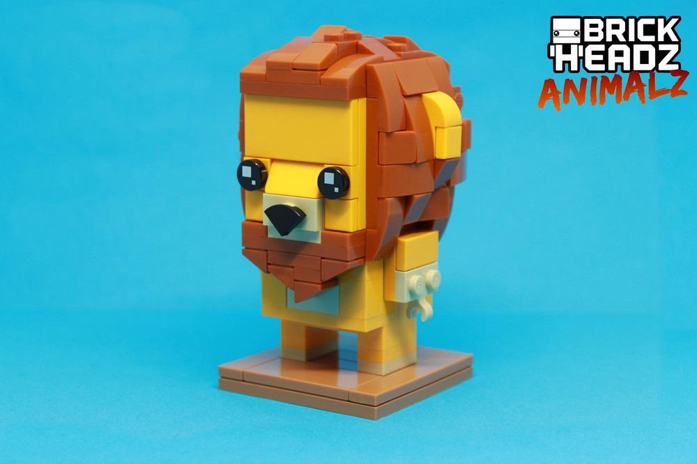 Lego Moc Brickheadz Lion By Leewan Rebrickable Build With Lego