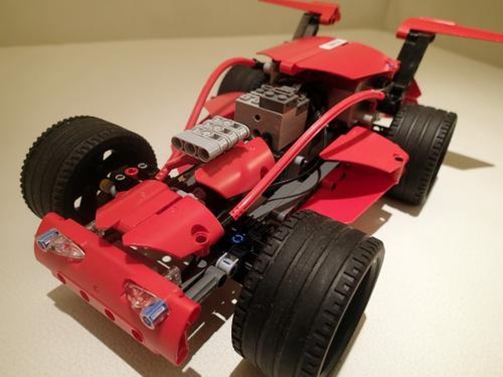 LEGO MOC Lego Red RC Car by POCA | Rebrickable - Build with LEGO
