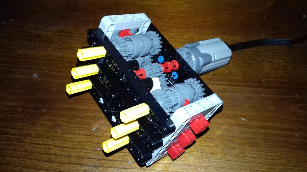 LEGO MOC Compact six-switch distribution gearbox with integrated safety ...