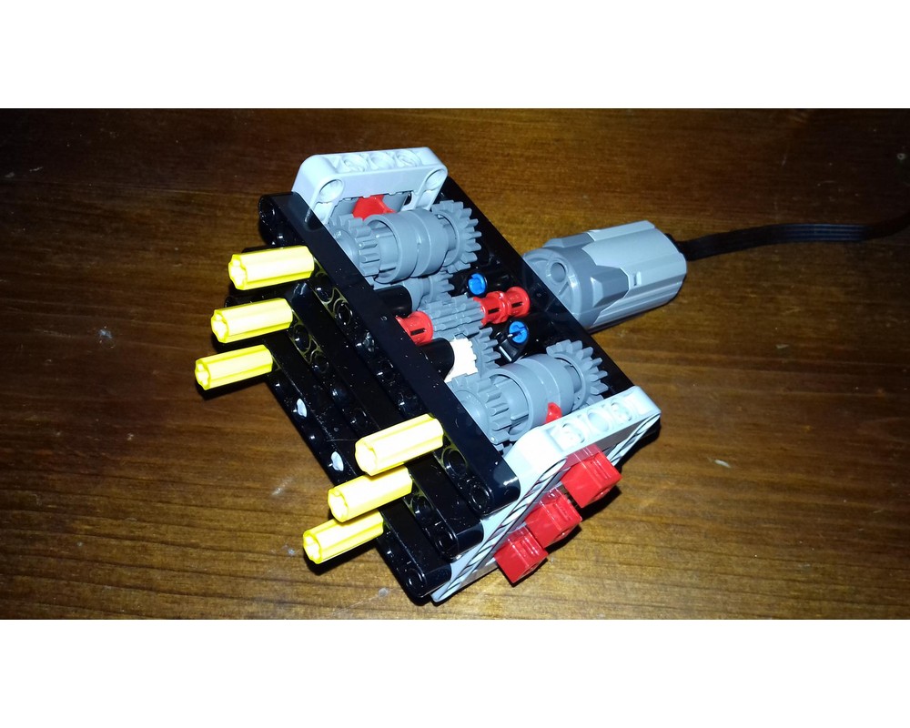 LEGO MOC Compact six-switch distribution gearbox with integrated safety ...