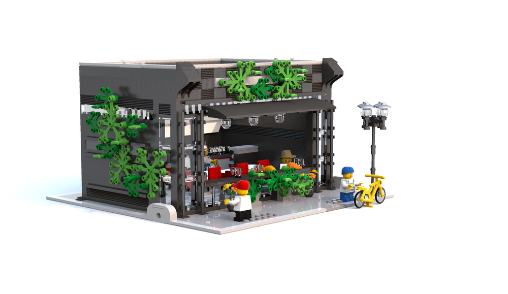 LEGO MOC Tenement house with a Cafe - ground floor by Agressiva ...