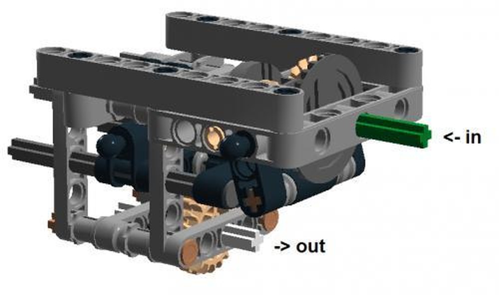 LEGO MOC OneWay2spdAutomaticDownGearBox by axild | Rebrickable - Build ...