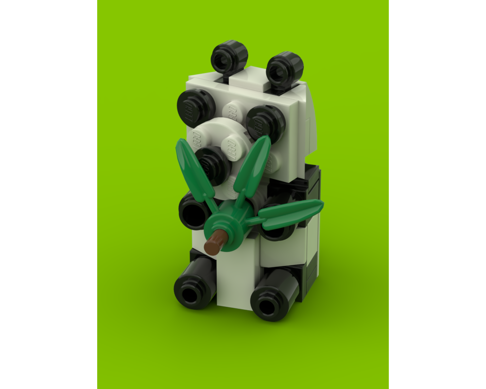 LEGO MOC-33648 Sitting Panda (Ailuropoda melanoleuca) Minifig scale ...