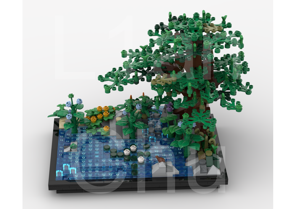 LEGO MOC Tree on a Lake Summer by l1anchu | Rebrickable - Build with LEGO