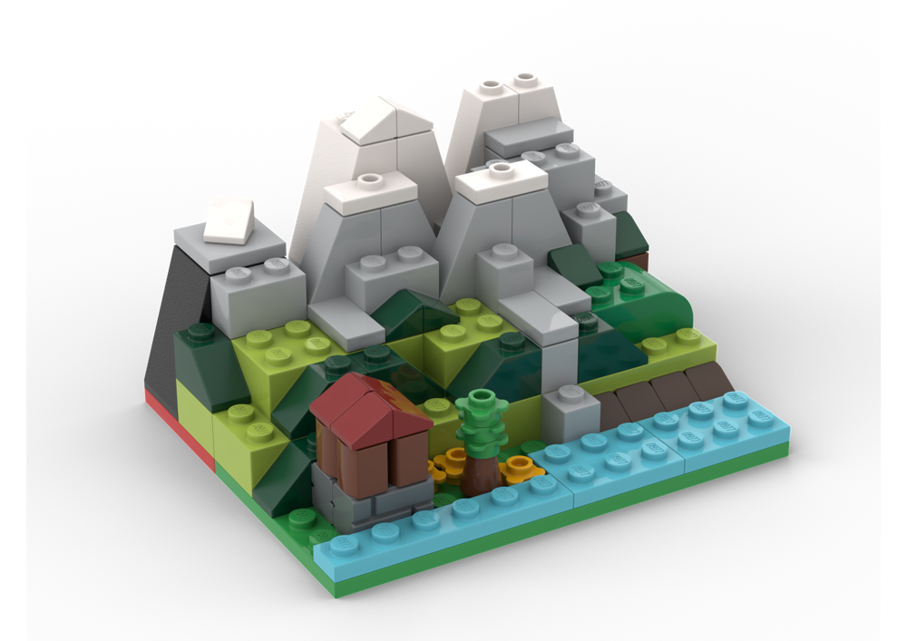 LEGO MOC 10695 Mountain Scenery by Ursalophia | Rebrickable - Build ...