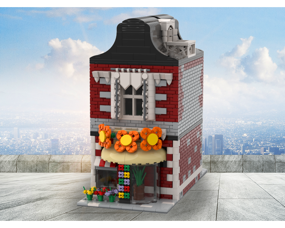LEGO MOC Modular Flower Store Building by gabizon | Rebrickable - Build ...