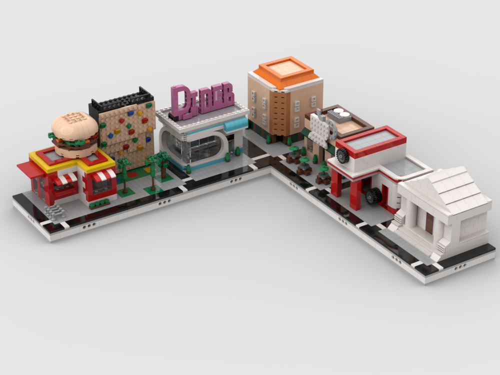 Lego Moc Mini Modular City Extension 11 Build From 7 Mocs By Gabizon