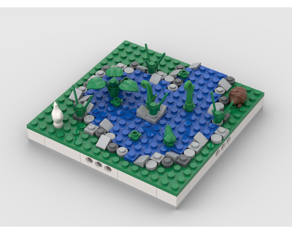 LEGO MOC Lake for a Modular Village by gabizon | Rebrickable - Build ...