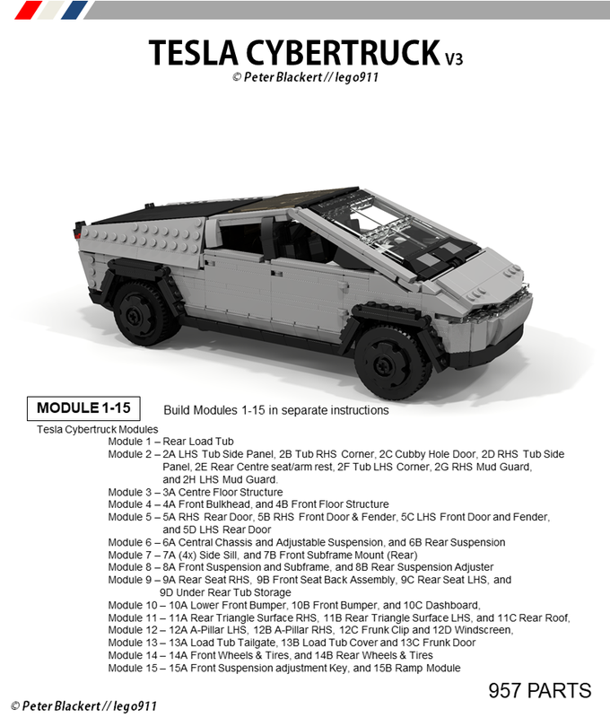LEGO MOC Tesla Cybertruck Launch V3 - Miniland 1:21 - Expert by lego911 ...