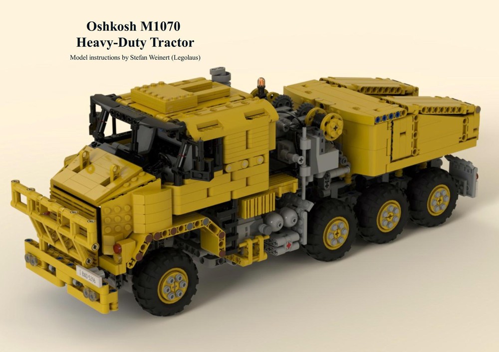LEGO MOC Oshkosh M1070 HET (Heavy Equipment Transporter) Civil-Version ...