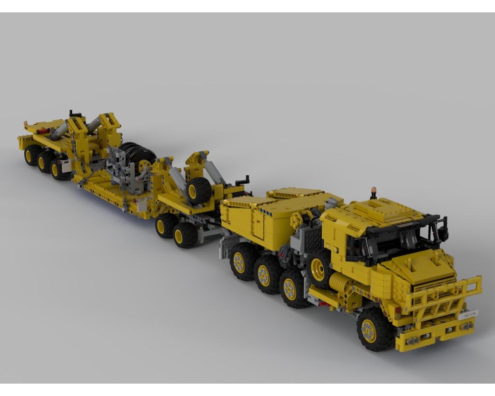 LEGO MOC Oshkosh M1070 HET (Heavy Equipment Transporter) Civil-Version ...
