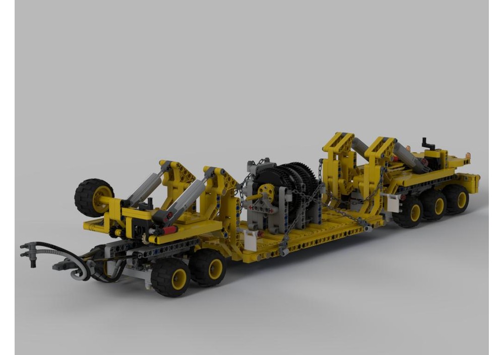 LEGO MOC Oshkosh M1070 Civil-Version Tractor with Heavy Duty Trailer by ...