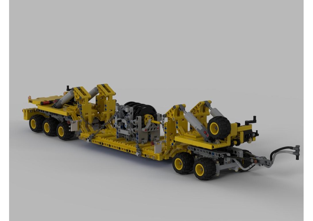 LEGO MOC Oshkosh M1070 Civil-Version Tractor with Heavy Duty Trailer by ...