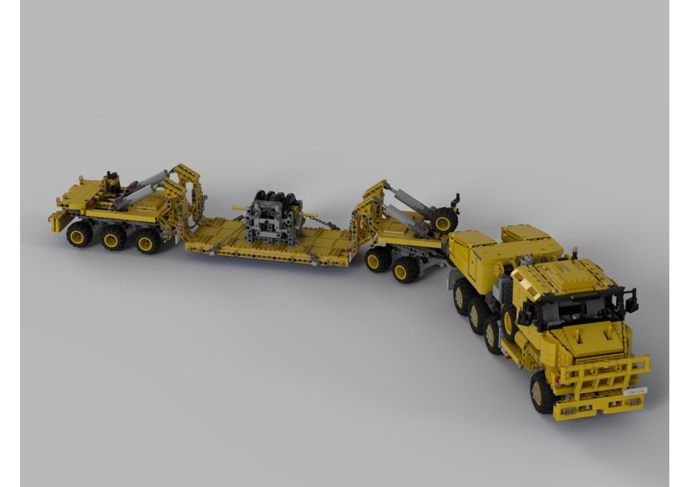 LEGO MOC Oshkosh M1070 Civil-Version Tractor with Heavy Duty Trailer by ...
